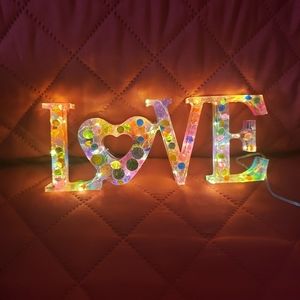 Other | Love Sign With Led Lights | Poshmark
